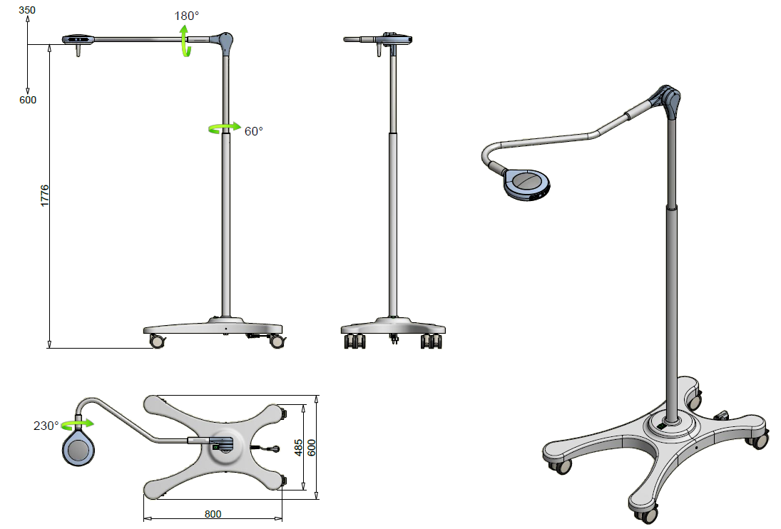 Lampa zabiegowa Saturno-Led